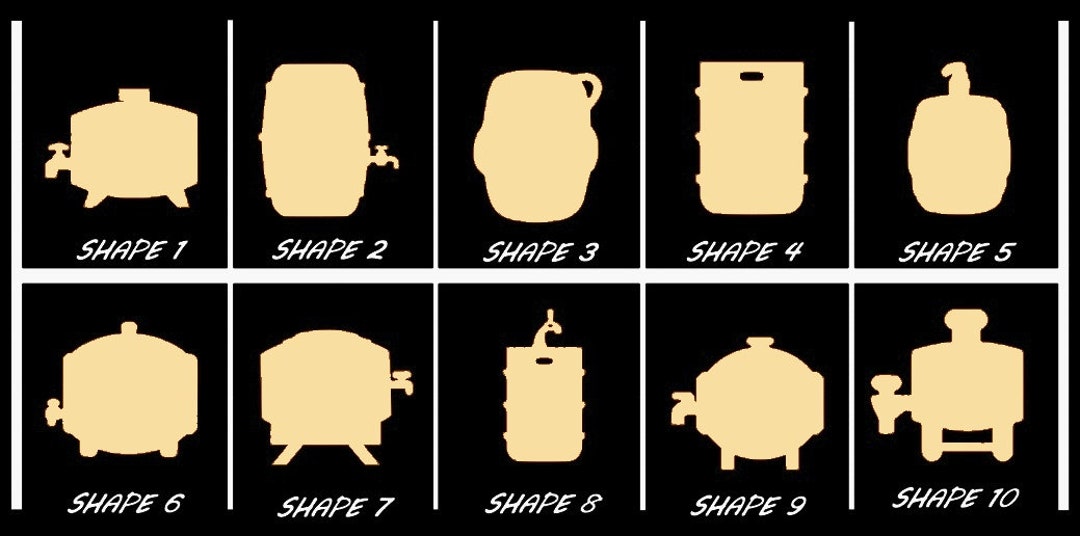 Smooth Laser Cut Beer Keg Shape Unfinished Cutout Multiple Sizes ...