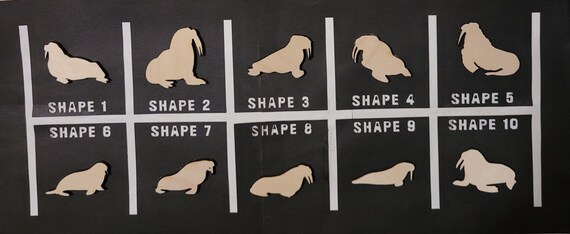 Smooth Laser Cut Walrus Shape Unfinished Cutout Multiple | Etsy
