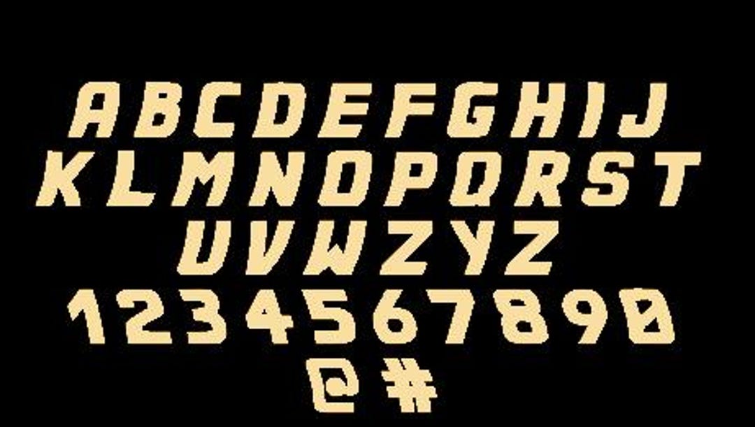 Smooth Laser Cut BTTF Time Travel Font Letter or Number Shape ...