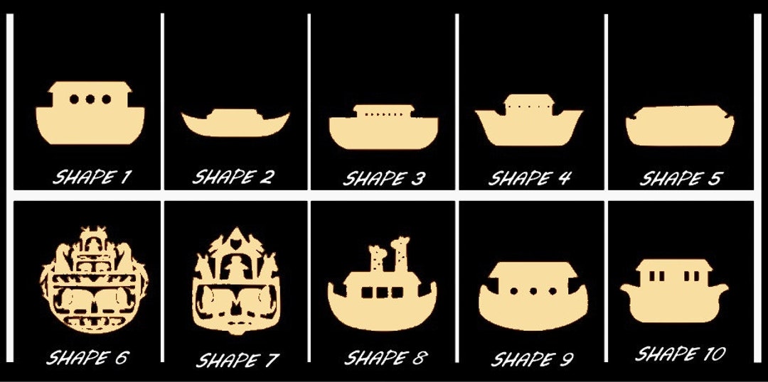 Smooth Laser Cut Noah's Ark Shape Unfinished Cutout Multiple Sizes ...
