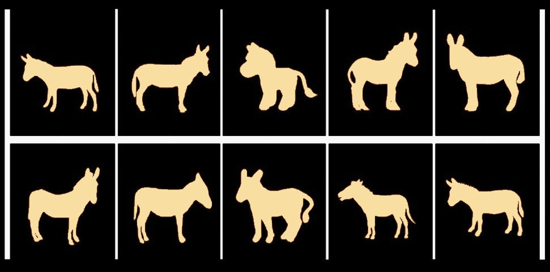 Smooth Laser Cut Donkey Shape Unfinished Cutout Multiple Sizes, Styles ...