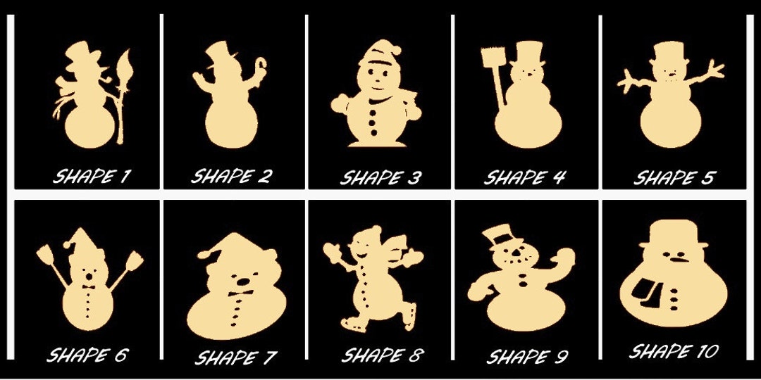 Smooth Laser Cut Snowman Shape Set 1 - Unfinished Cutout - Many Sizes ...