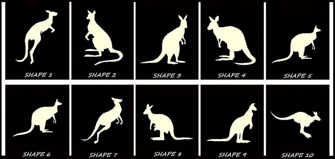 Smooth Laser Cut Kangaroo Shape Set 1 - Unfinished Cutout - Many Sizes ...