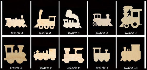 Smooth Laser Cut Train Shape Unfinished Cutout Multiple - Etsy