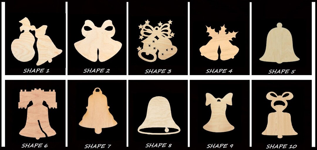 Smooth Laser Cut Bell Shape Unfinished Cutout Multiple - Etsy