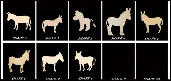 Smooth Laser Cut Donkey Shape Unfinished Cutout Multiple - Etsy