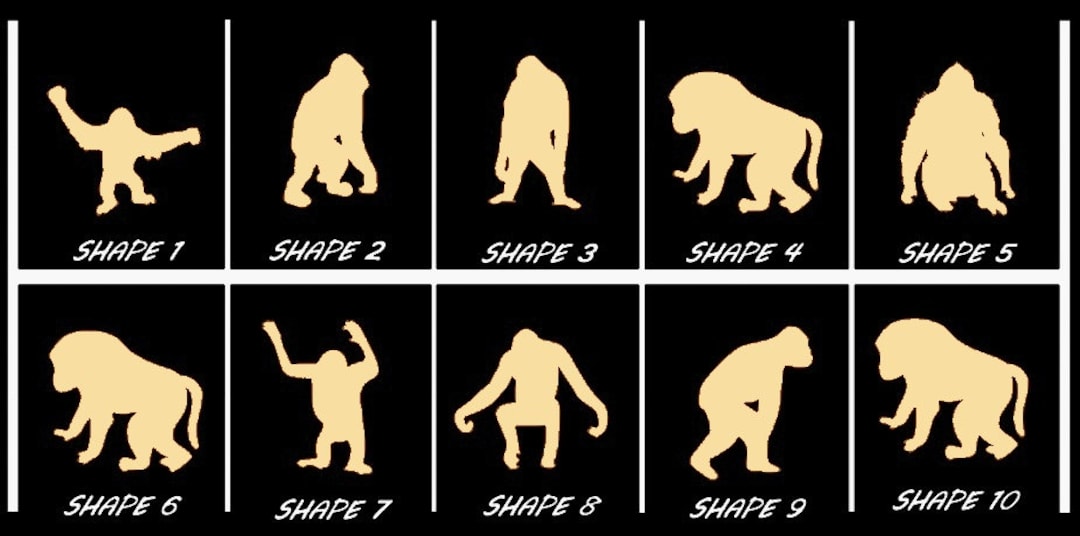 Smooth Laser Cut Orangutan Shape Set 1 - Unfinished Cutout - Many Sizes ...