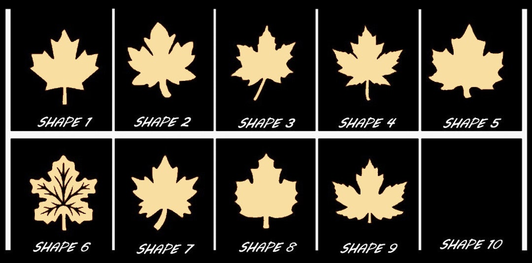 Smooth Laser Cut Maple Leaf Shape Set 1 - Unfinished Cutout - Many ...