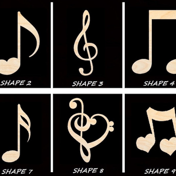 Music Wood Shapes - Etsy
