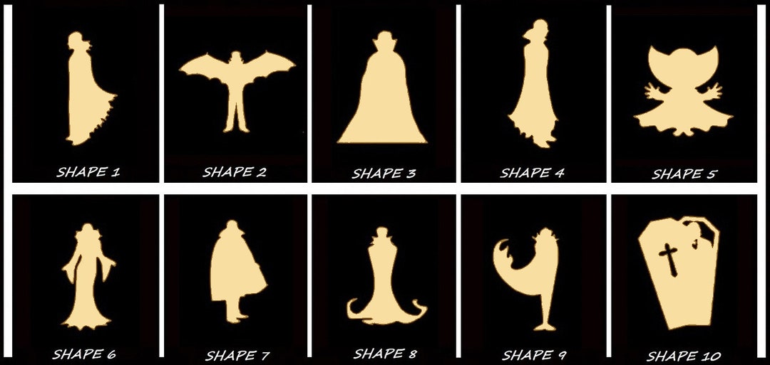 Smooth Laser Cut Vampire Shape Set 1 - Unfinished Cutout - Many Sizes ...