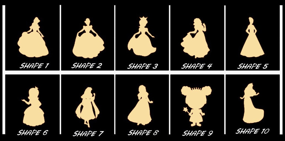 Smooth Laser Cut Princess Shape Set 1 - Unfinished Cutout - Many Sizes ...