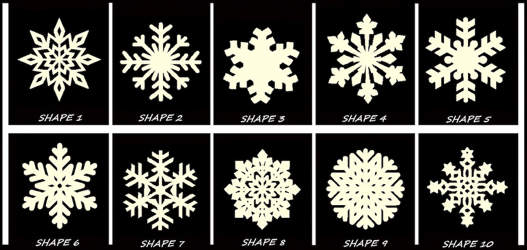 Smooth Laser Cut Snowflake Shape Set 2 - Unfinished Cutout - Many Sizes ...