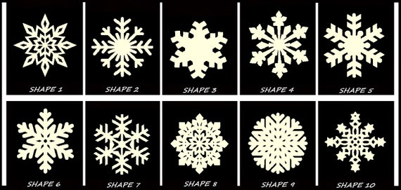 Smooth Laser Cut Snowflake Shape Set 2 Unfinished Cutout - Etsy