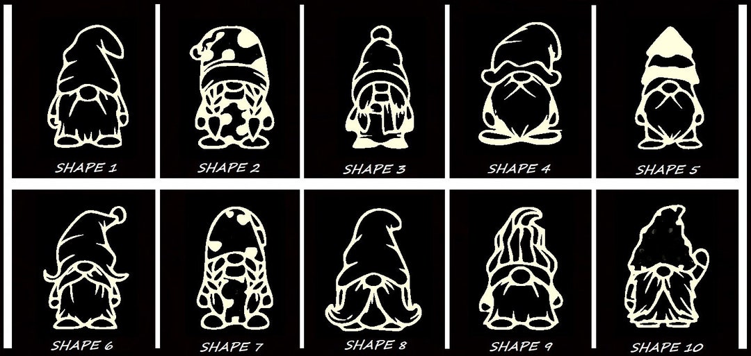 Smooth Laser Cut Gnome Shape Set 3 - Unfinished Cutout - Many Sizes ...