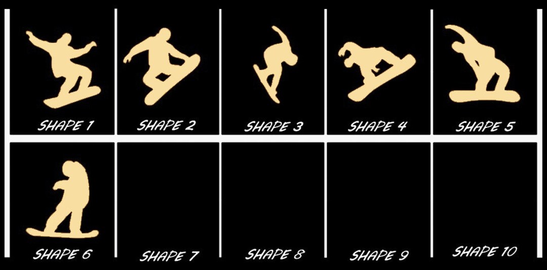 Smooth Laser Cut Snowboarder Shape Set 1 - Unfinished Cutout - Many ...
