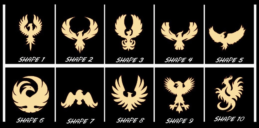 Smooth Laser Cut Phoenix Shape Set 1 - Unfinished Cutout - Many Sizes ...