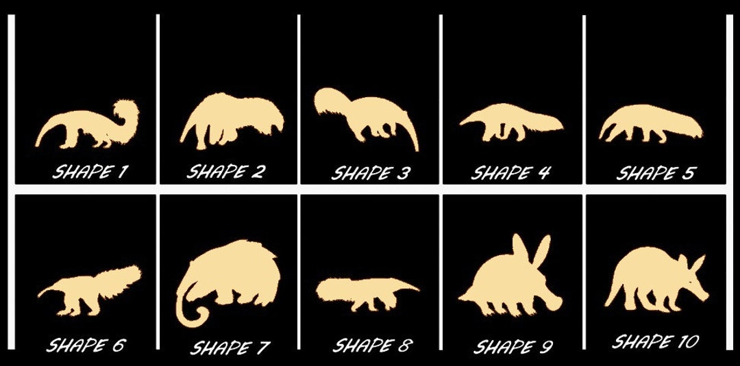 Smooth Laser Cut Anteater Shape Unfinished Cutout Multiple Sizes ...
