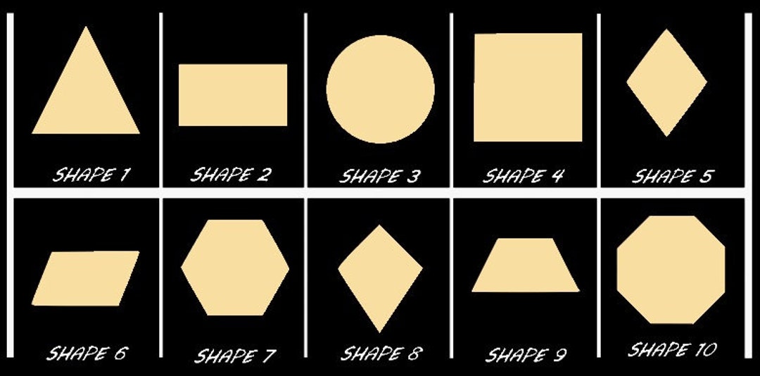 Smooth Laser Cut Geometric Shapes Set 1 - Unfinished Cutout - Many ...