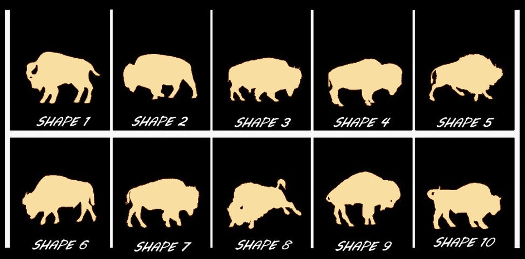 Smooth Laser Cut Buffalo Shape Set 1 - Unfinished Cutout - Many Sizes ...