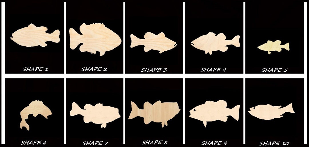 Smooth Laser Cut Bass Shape Set 1 - Unfinished Cutout - Many Sizes ...
