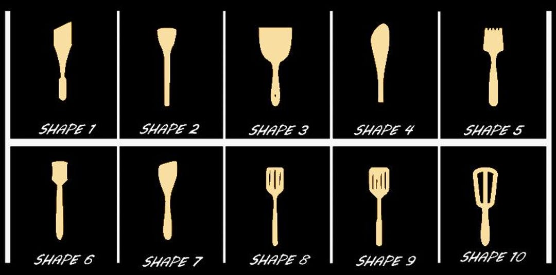 Smooth Laser Cut Spatula Shape Set 1 - Unfinished Cutout - Many Sizes ...