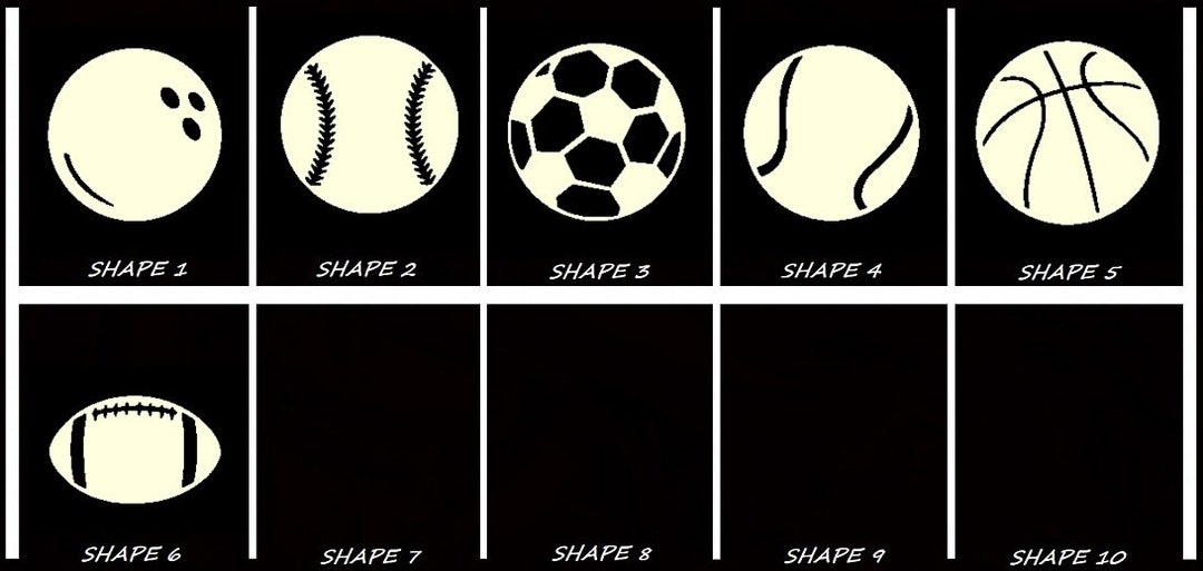 Smooth Laser Cut Sports Ball Shape Set 1 - Unfinished Cutout - Many ...