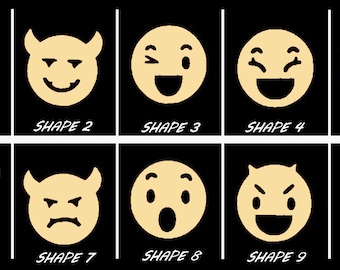 Happy Smiley Face Laser Cut Out Unfinished Wood Shape Craft Supply - Etsy