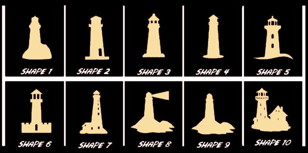 Smooth Laser Cut Lighthouse Shape Set 1 - Unfinished Cutout - Many ...