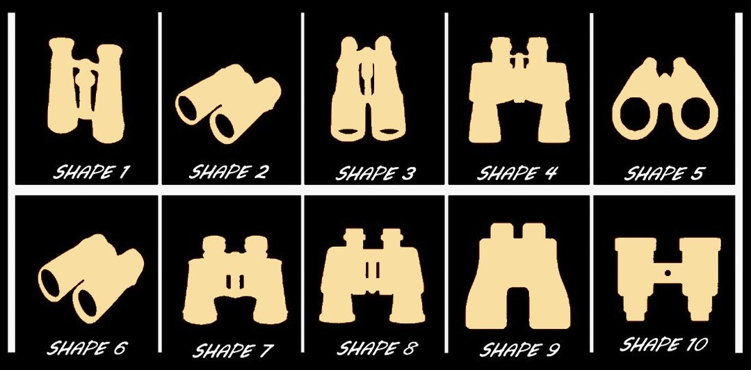 Smooth Laser Cut Binocular Shape Set 1 - Unfinished Cutout - Many Sizes ...