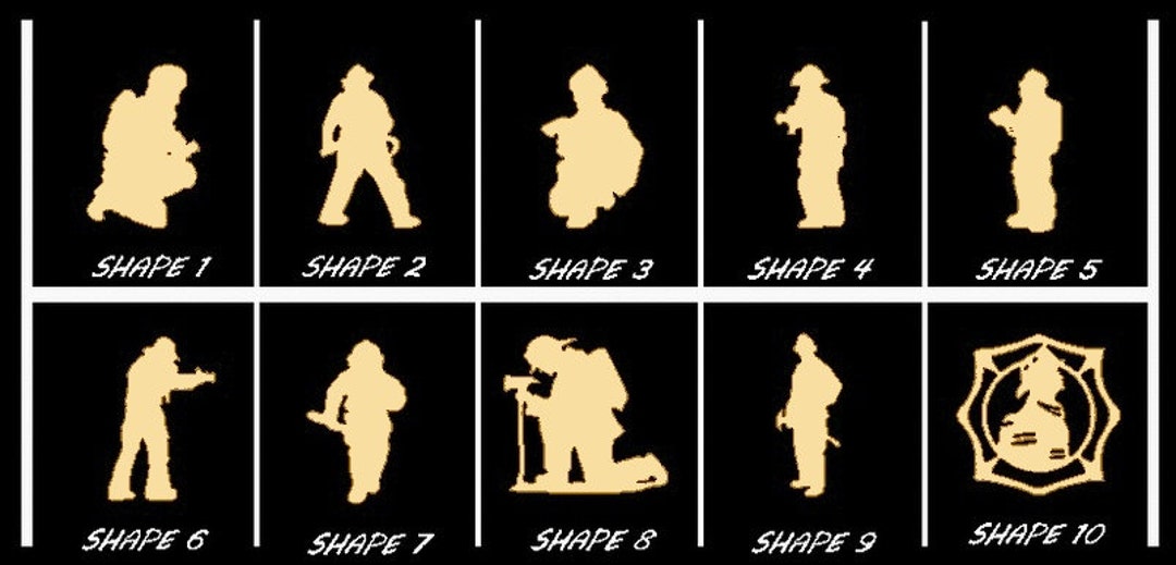 NEW Smooth Laser Cut Firefighter Shape Unfinished Cutout Multiple Sizes ...