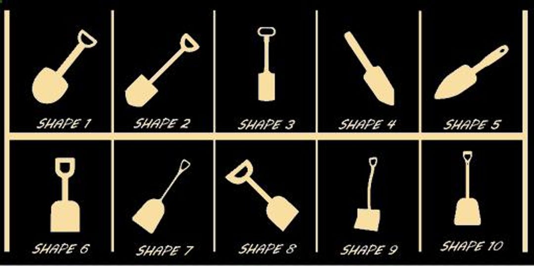 Smooth Laser Cut Shovel Shape Set 1 - Unfinished Cutout - Many Sizes ...