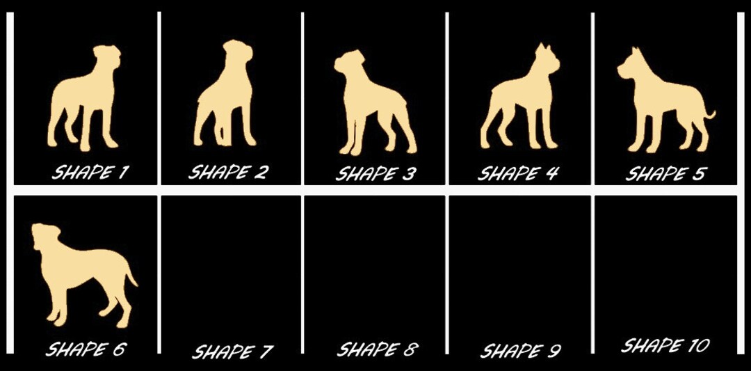 Smooth Laser Cut Boxer Dog Shape Unfinished Cutout - Etsy