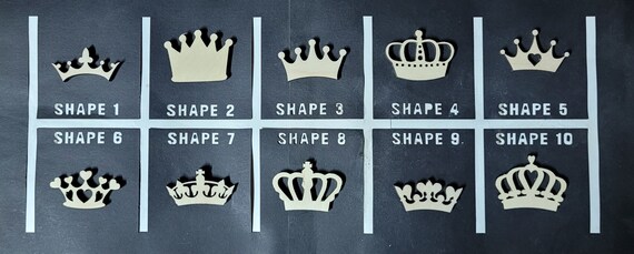 Smooth Laser Cut Crown Shape Unfinished Cutout Multiple - Etsy