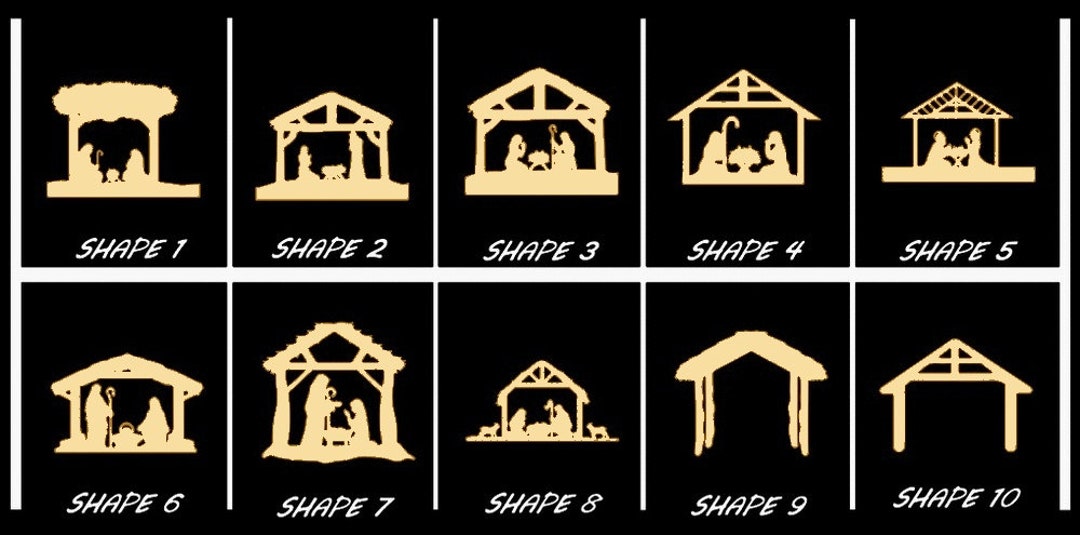 Smooth Laser Cut Nativity Shapes Set 2 - Unfinished Cutout - Many Sizes ...