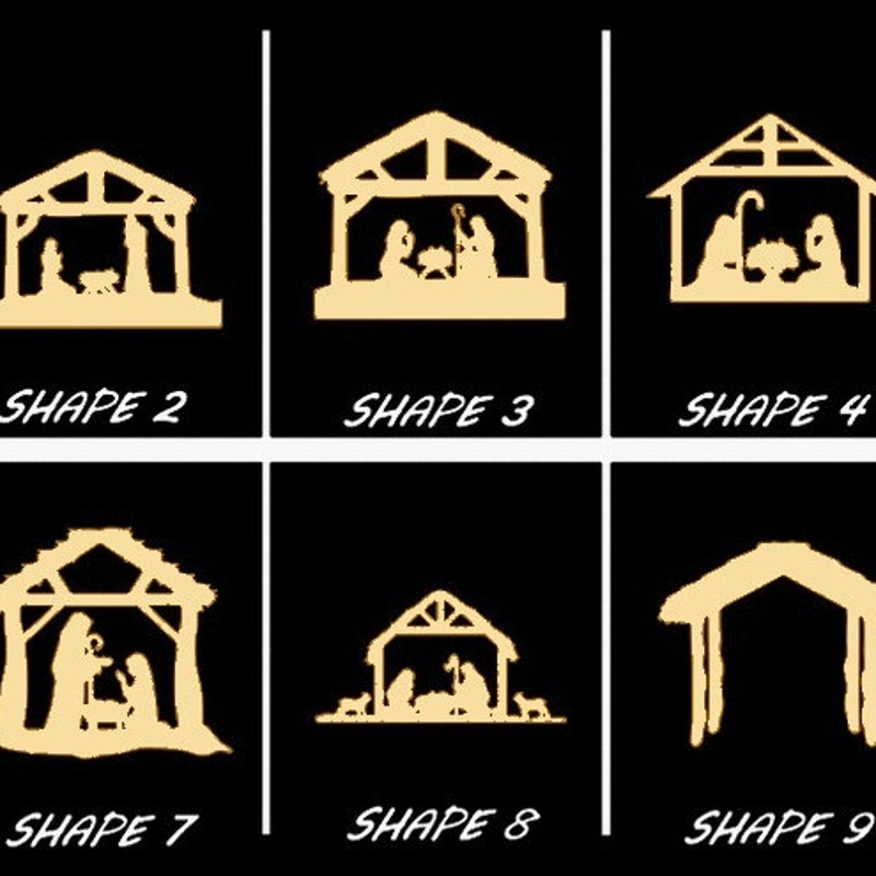 Wood Nativity Shapes - Etsy