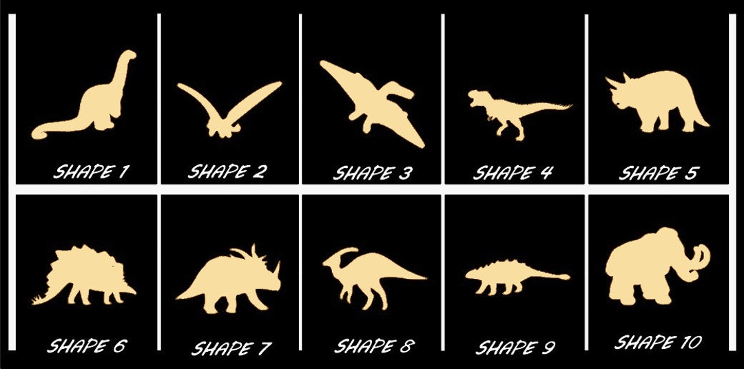 Smooth Laser Cut Dinosaur Shape Set 2 Unfinished Cutout Multiple Sizes ...