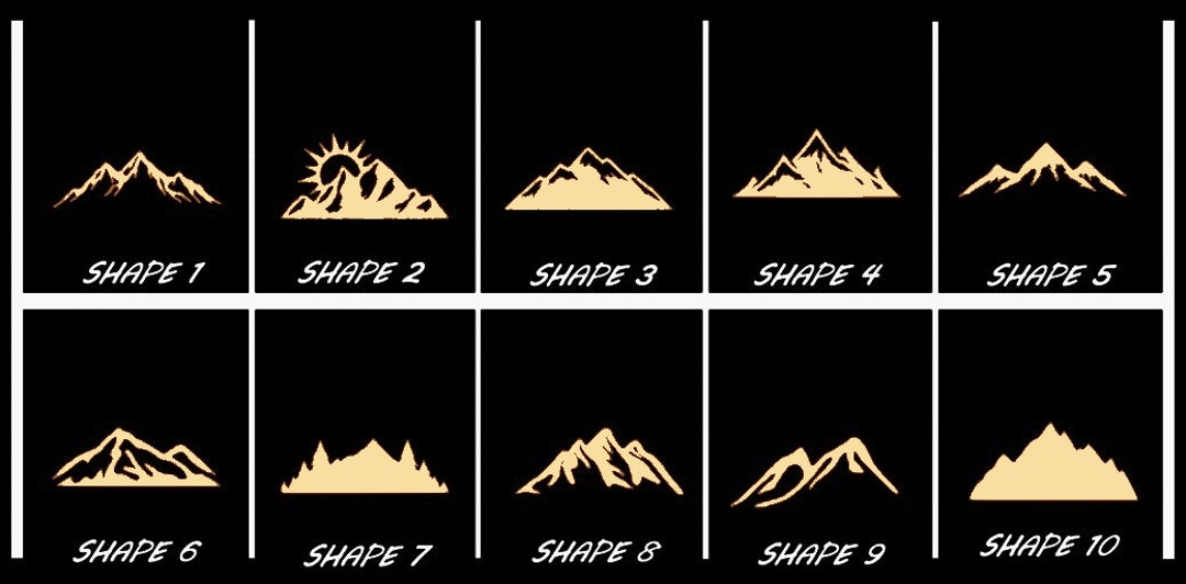 Smooth Laser Cut Mountain Shape Unfinished Cutout Multiple Sizes ...