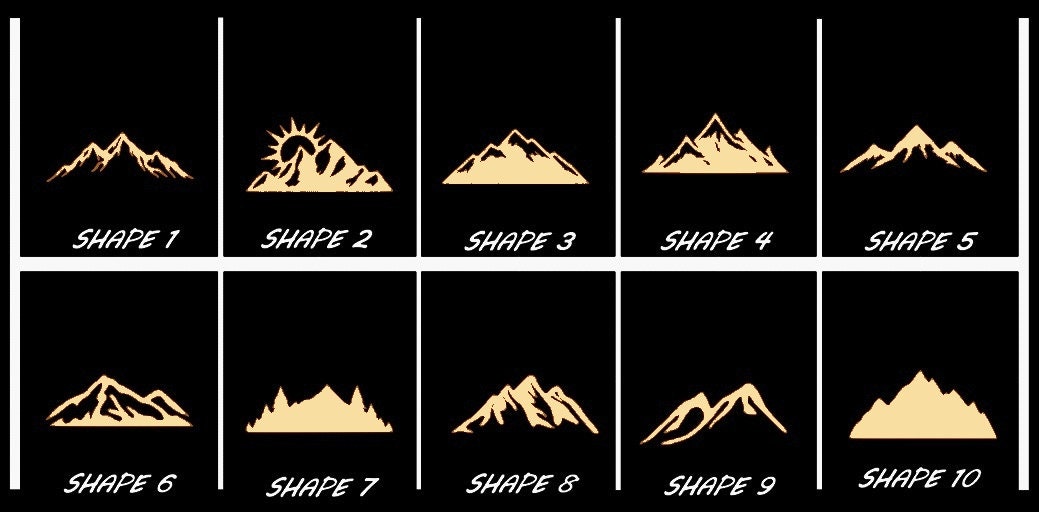 Smooth Laser Cut Mountain Shape Unfinished Cutout Multiple Sizes ...