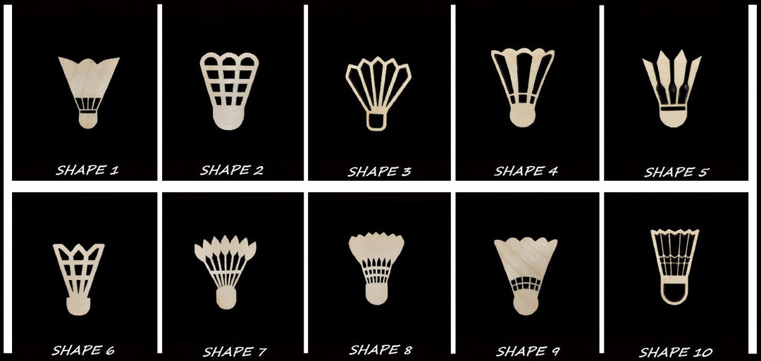 Smooth Laser Cut Shuttlecock Shape Unfinished Cutout - Etsy