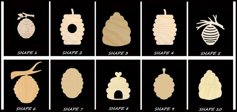 Smooth Laser Cut Beehive Shape Set 1 - Unfinished Cutout - Many Sizes ...