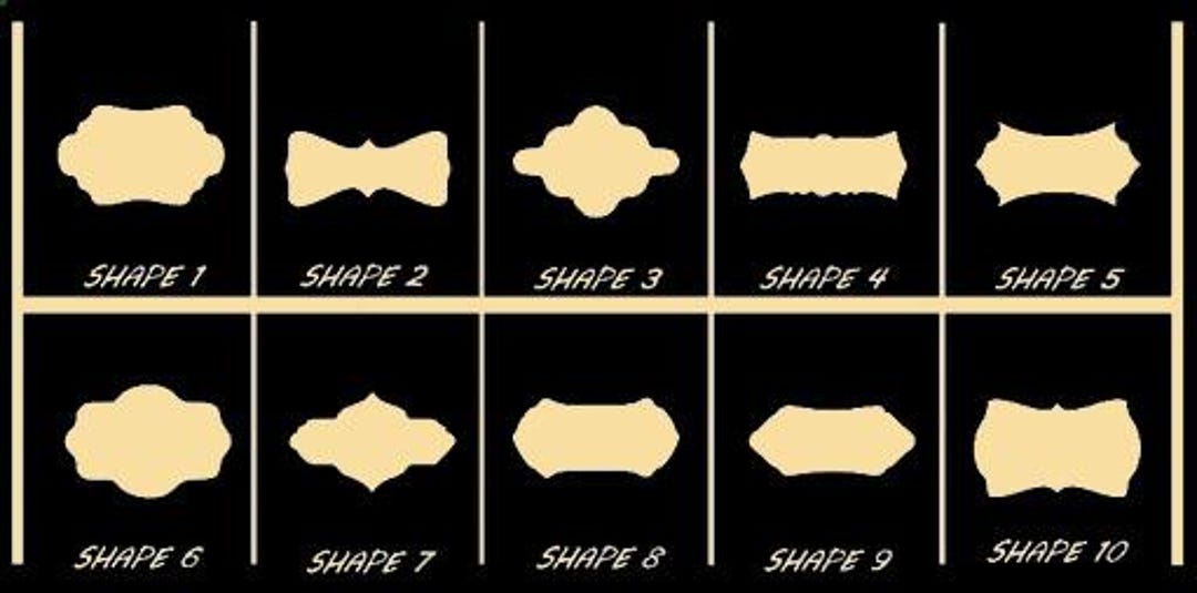 Smooth Laser Cut Fancy Background Shape Set 3 - Unfinished Cutout ...