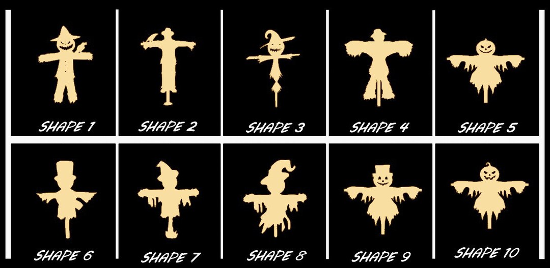 Smooth Laser Cut Scarecrow Shape Set 1 - Unfinished Cutout - Many Sizes ...