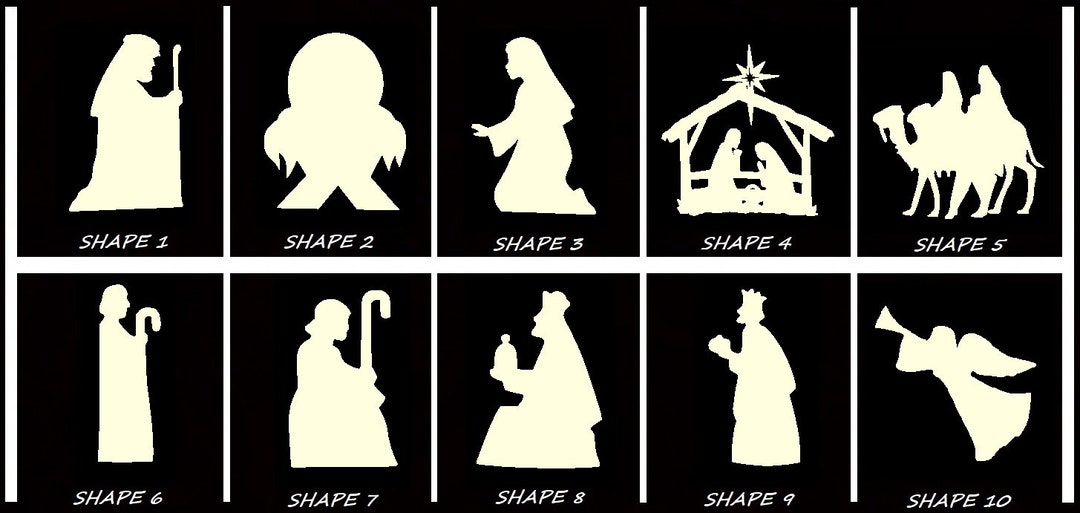 Smooth Laser Cut Nativity Shapes Set 1 - Unfinished Cutout - Many Sizes ...