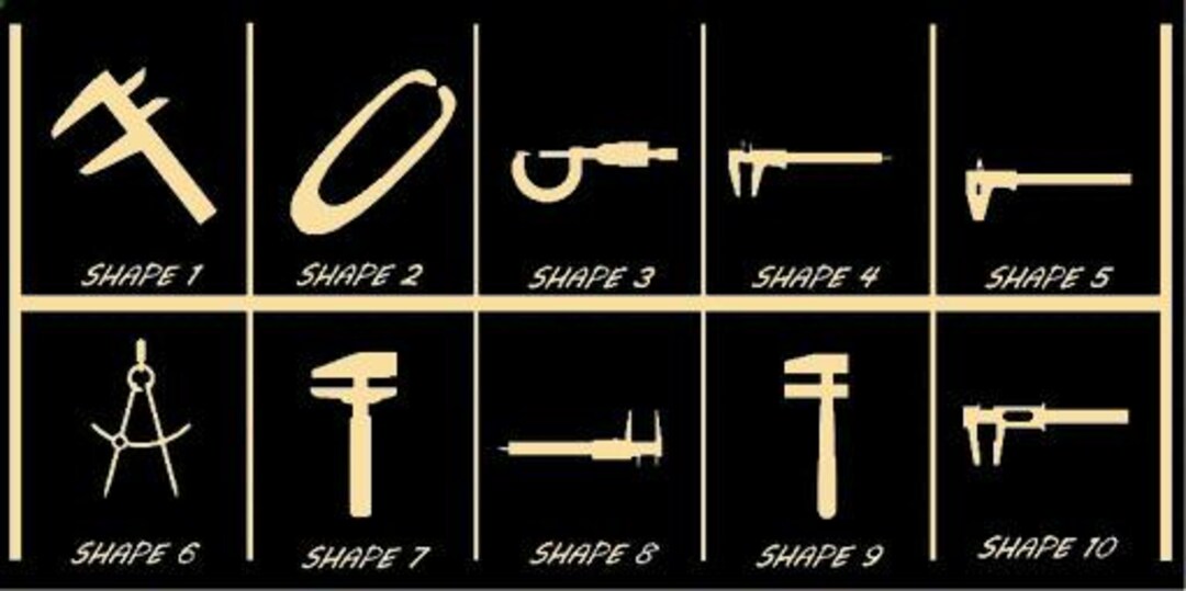 Smooth Laser Cut Caliper Shape Set 1 - Unfinished Cutout - Many Sizes ...