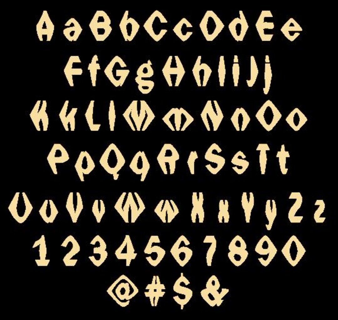 Smooth Laser Cut Space Spider Arachnid Font Letter or Number Shape ...