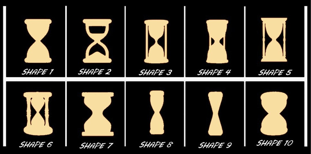 Smooth Laser Cut Hourglass Shape Unfinished Cutout - Etsy UK