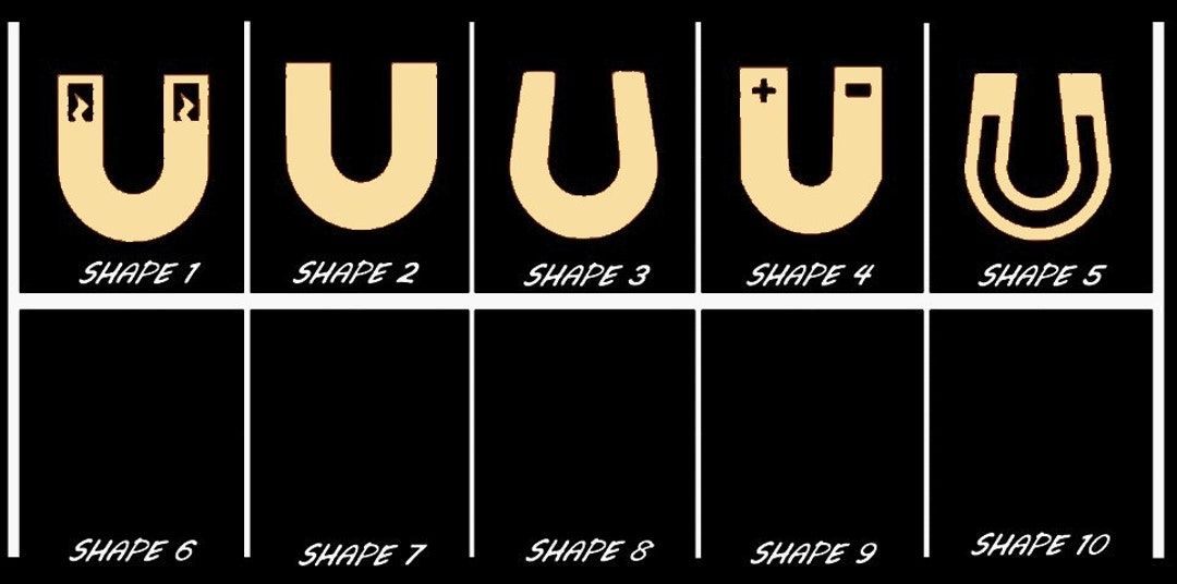 Smooth Laser Cut Magnet Shape Unfinished Cutout Multiple Sizes, Styles ...