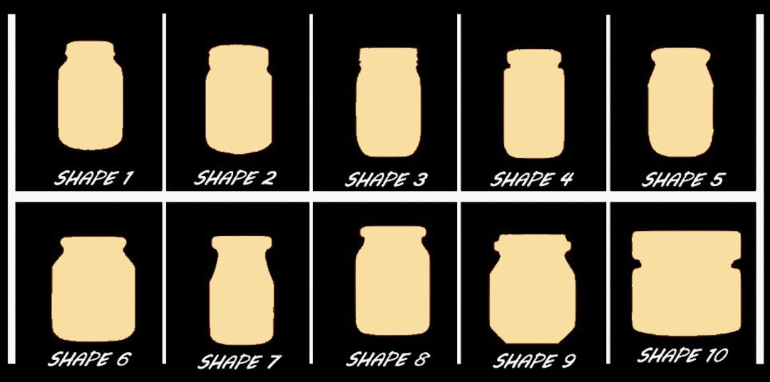 Smooth Laser Cut Mason Jar Shape Set 1 - Unfinished Cutout - Many Sizes ...
