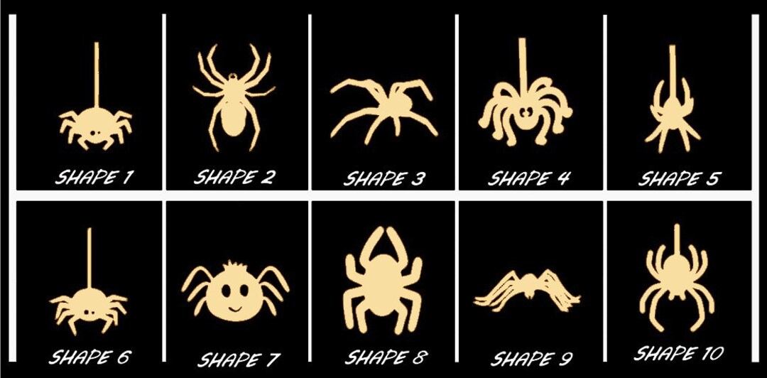 Smooth Laser Cut Spider Shape Set 2 - Unfinished Cutout - Many Sizes ...