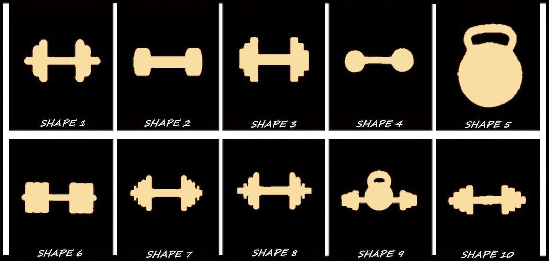 Smooth Laser Cut Dumbbell Shape Unfinished Cutout Multiple Sizes ...